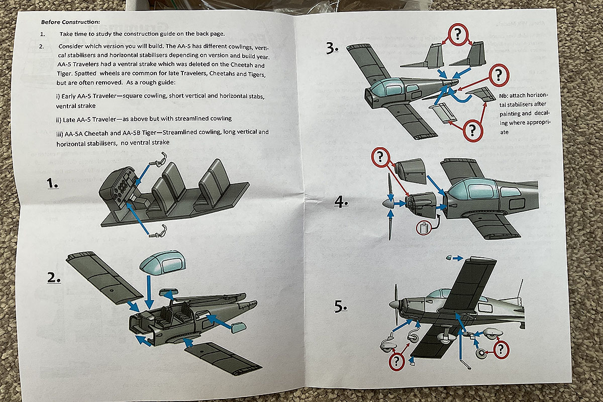Aircraft I've Flown Part IV - VFR Models AA-5A Kit - Work in Progress ...